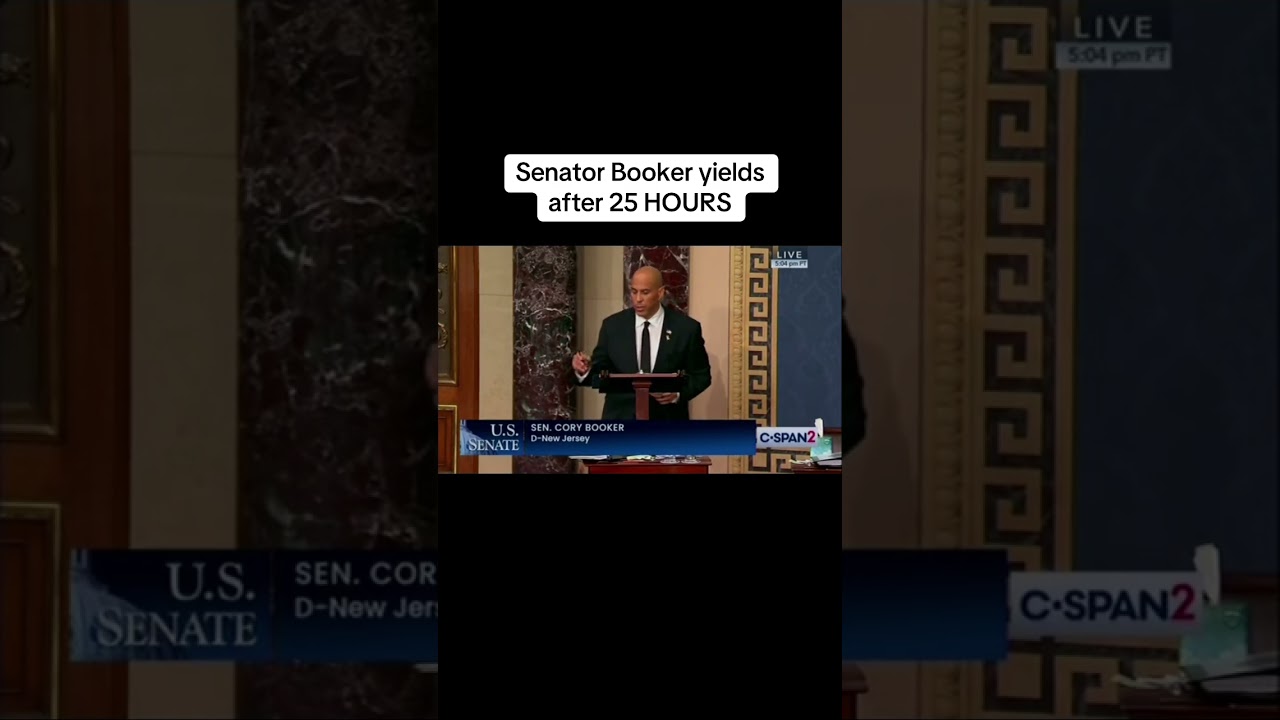 Senator Booker yields after 25 HOURS – ASTROCOHORS CLUB Headquarters